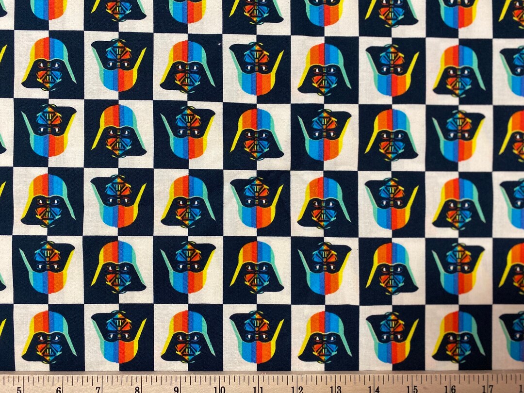 Star Wars Darth Vader Rainbow Print 100% Cotton Fabric. Sold - Etsy