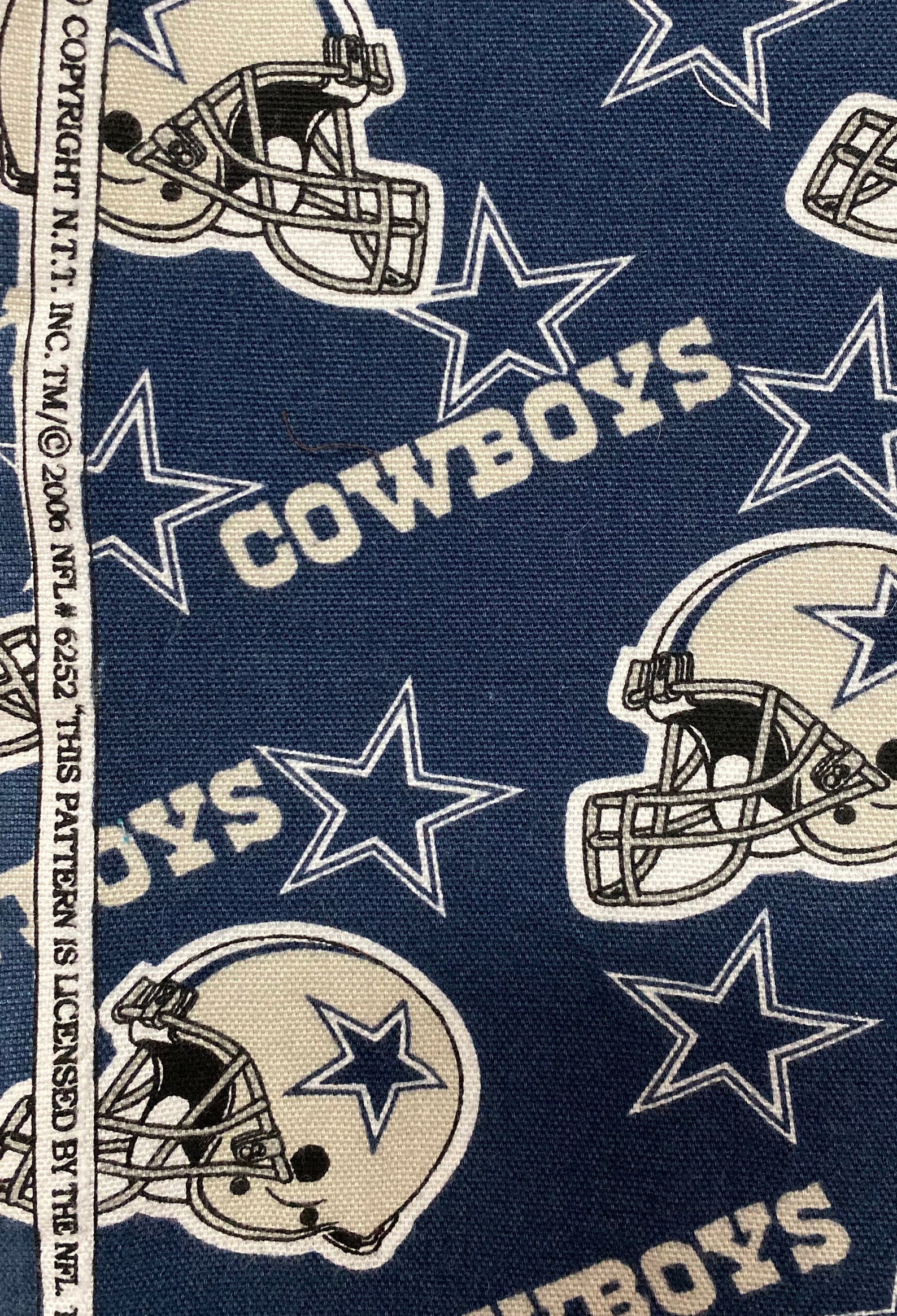 NFL Dallas Cowboys Football 100% Cotton Fabric. Sold by the | Etsy