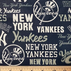 MLB New York NY Yankees Baseball, 3 Patterns / Designs, 100% Cotton ...