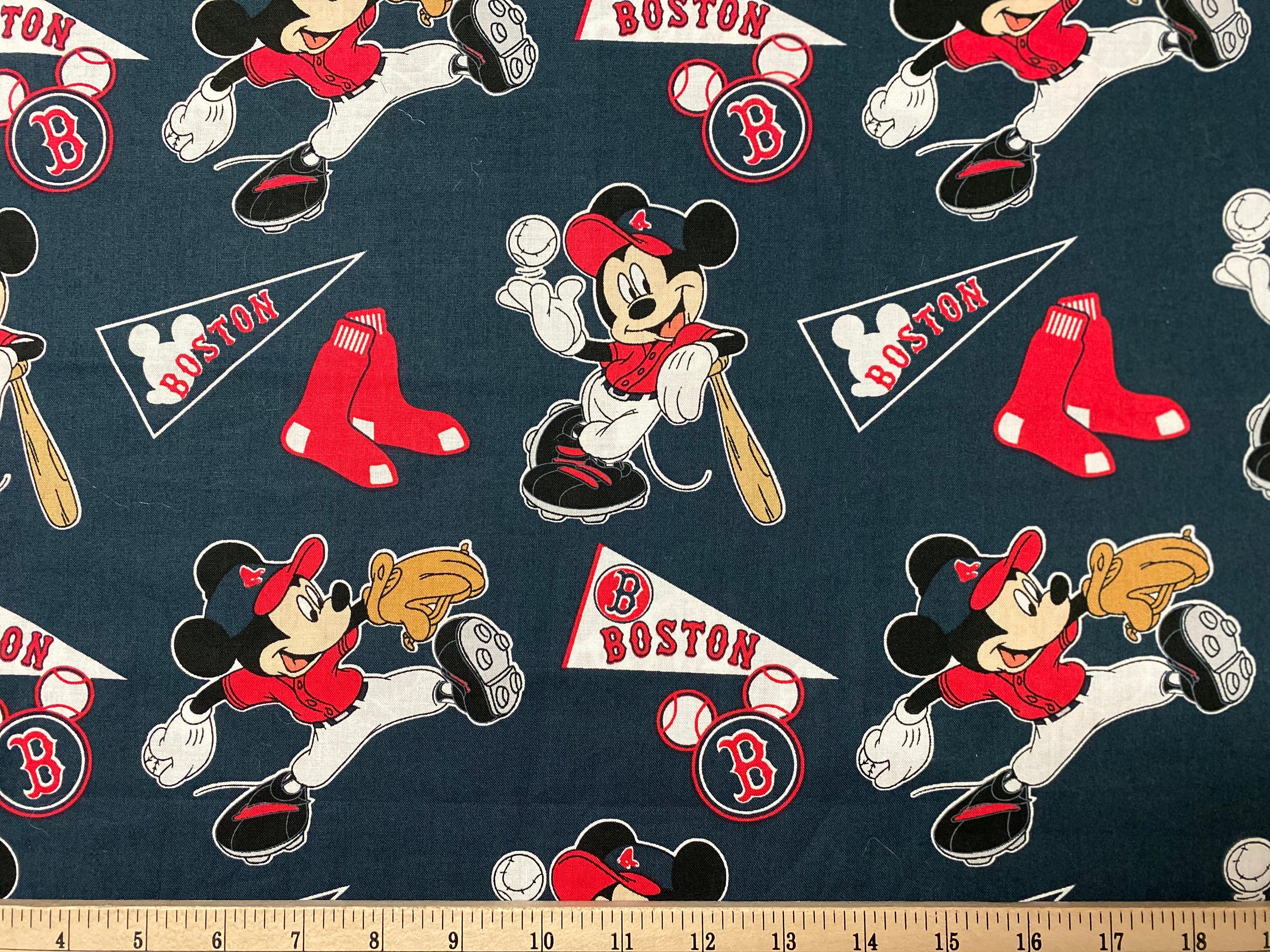 Boston Red Sox MLB Baseball, 3 Patterns / Designs, 100% Cotton Fabric ...