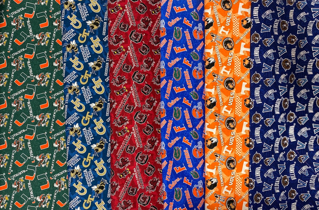 NCAA College University, Tone on Tone Prints. Miami, Georgia Tech ...