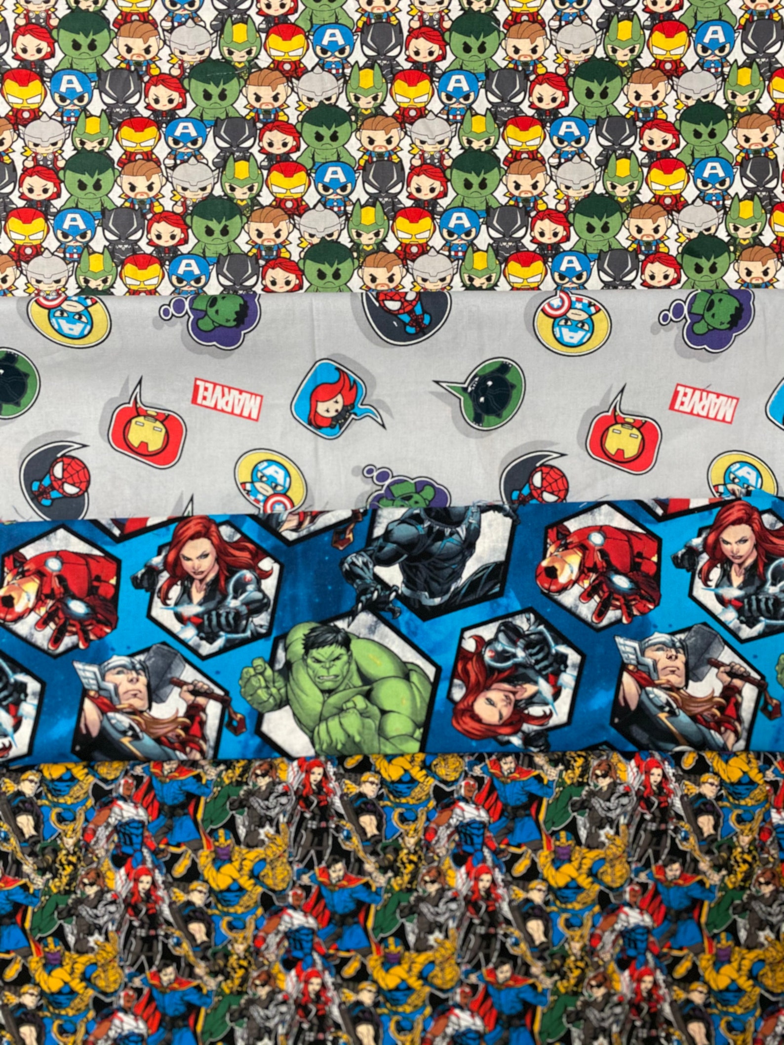 MARVEL Comics Mini Stacked Superhero 4 Patterns / Designs. - Etsy