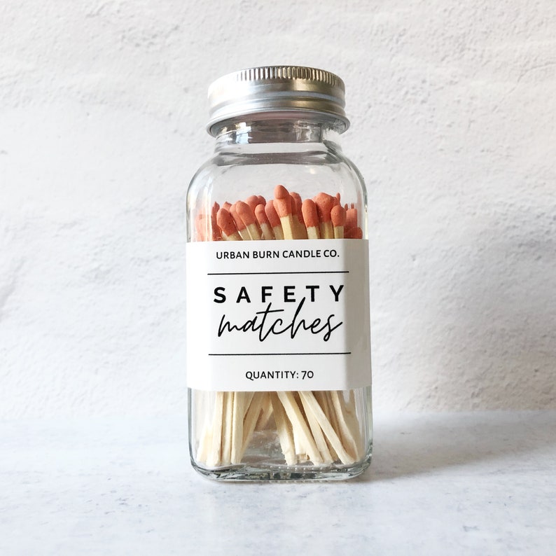 LARGE MATCH JARS Matchstick Jar Strike on Bottle Glass - Etsy