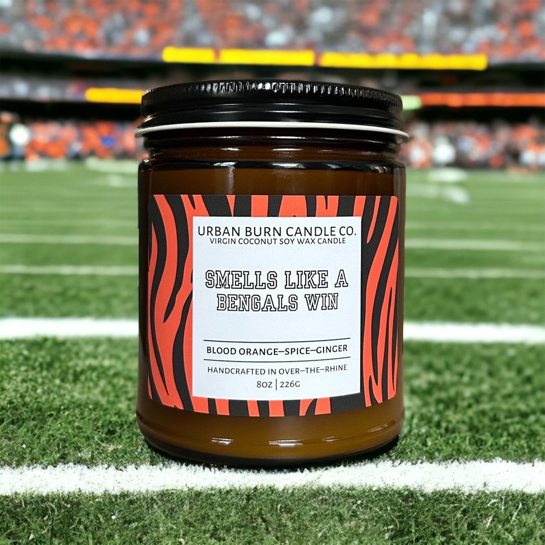 BENGALS CANDLE Blood Orange Spice Ginger Coconut Soy Wax Candle Smells ...