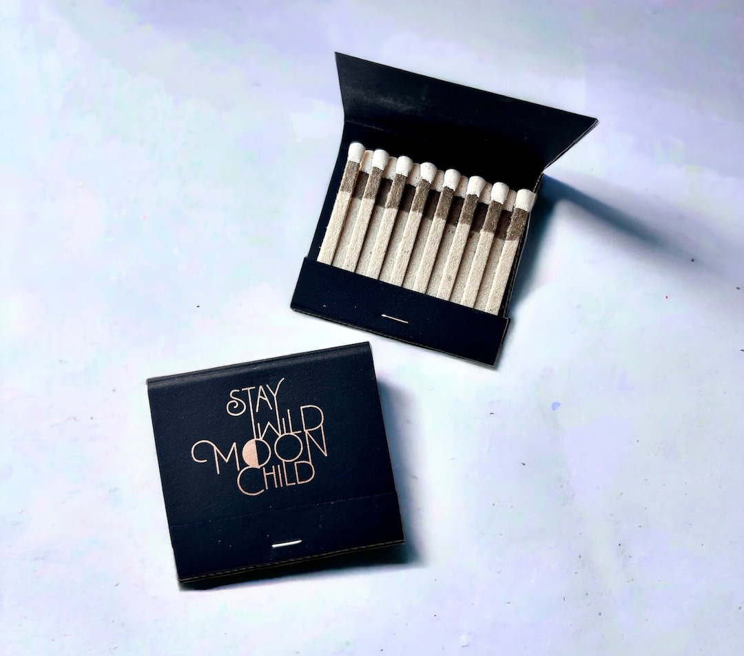 5 Pack 30 Strike Matchbooks Matches Party Favors Foil Stamped Matches ...