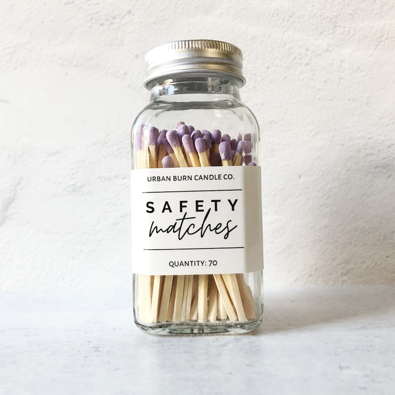 LARGE MATCH JARS | Matchstick Jar | Strike on Bottle | Glass Vial ...