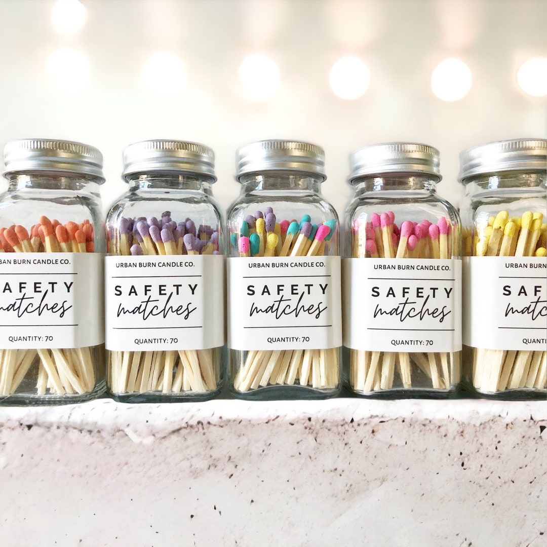LARGE MATCH JARS | Matchstick Jar | Strike on Bottle | Glass Vial ...