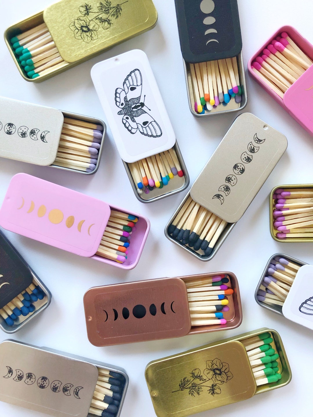 MATCHES Mini Matchstick Tin Striker on Bottom Candle Accessories ...