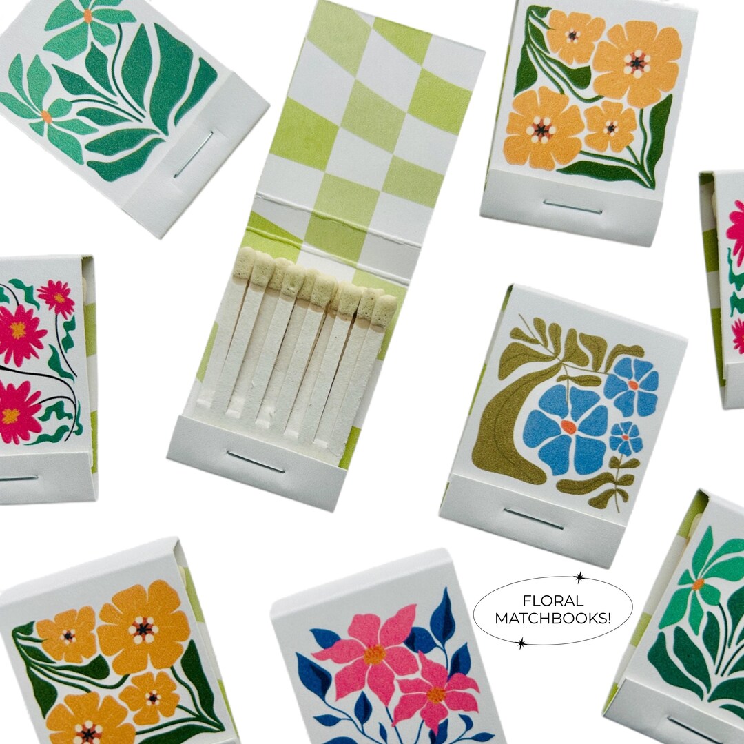Includes 5 - 20 Strike Matchbooks | Matches | Party Favors | Gift Boxes ...