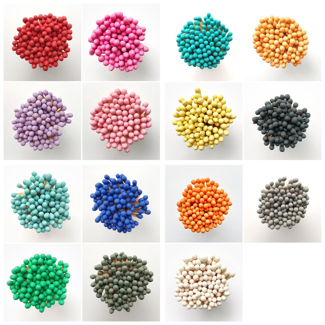 3 100 Matchsticks Bulk Matches Matchstick Refill Colorful Matches ...