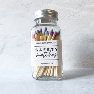 LARGE MATCH JARS | Matchstick Jar | Strike on Bottle | Glass Vial ...