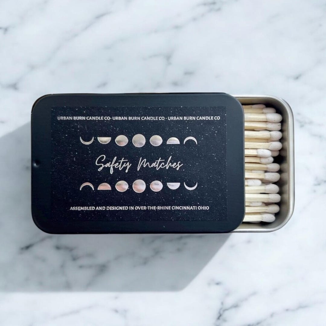 MATCHES | Large Matchstick Tin | Striker on Bottom | Candle Accessories ...
