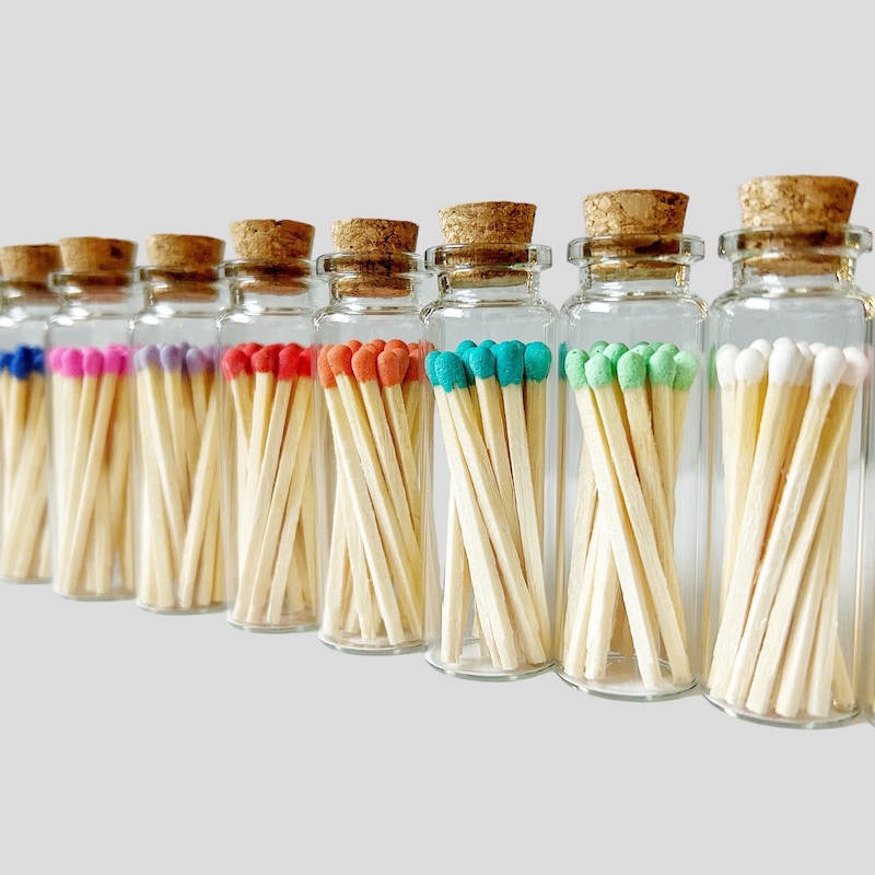 Matchsticks in Glass Jar - Etsy