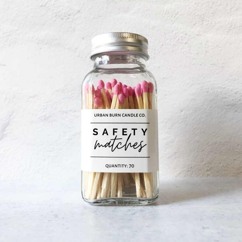 LARGE MATCH JARS | Matchstick Jar | Strike on Bottle | Glass Vial ...