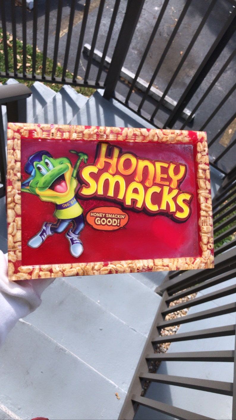 Honey Smacks Rolling Tray W/ Ashtray, Childhood Cereal, 90s Cartoon - Etsy