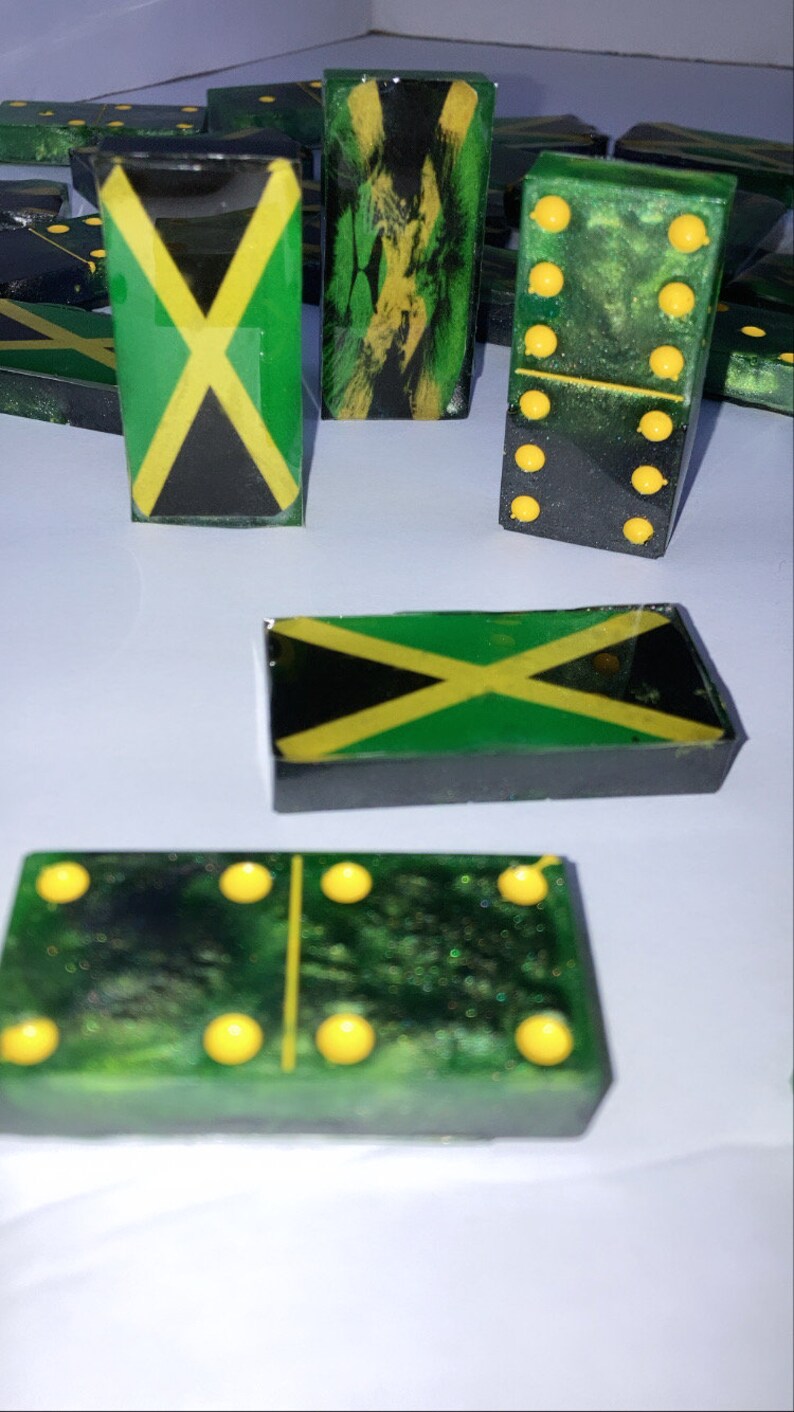 Custom Made Jamaican Themed Dominoes - Etsy