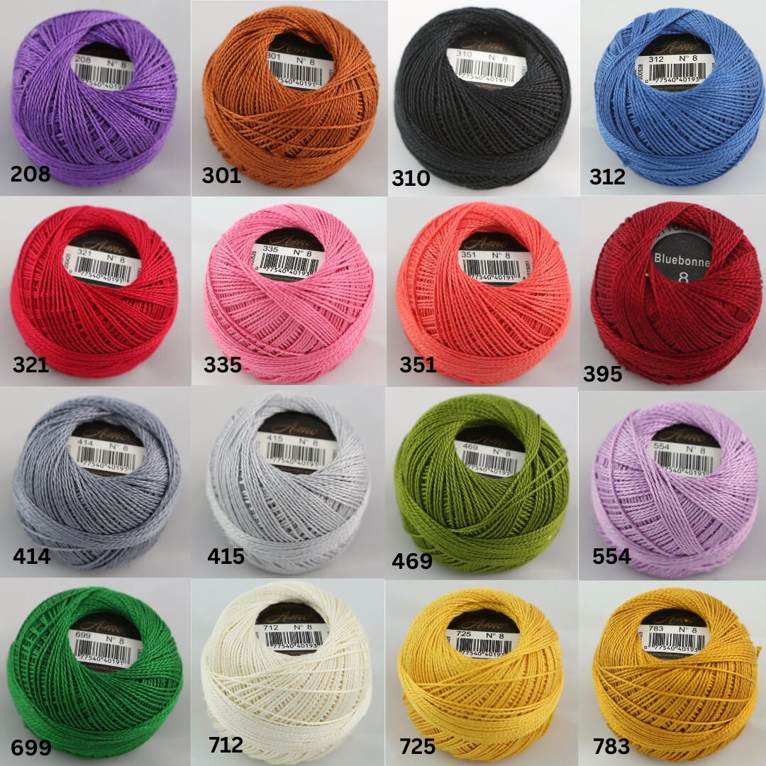 Embroidery Thread - 100% Cotton - 10g Balls - High Quality - DMC Number ...