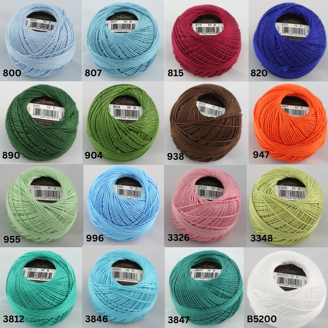 Embroidery Thread - 100% Cotton - 10g Balls - High Quality - DMC Number ...