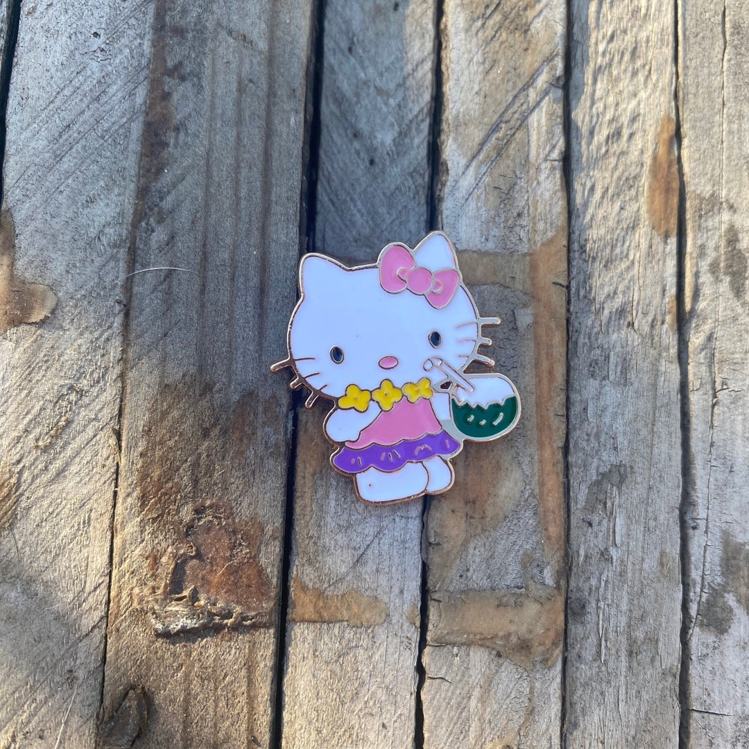Variety of Hello Kitty Cat Pink Bow Enamel Pin Lanyard Pin Brooch - Etsy