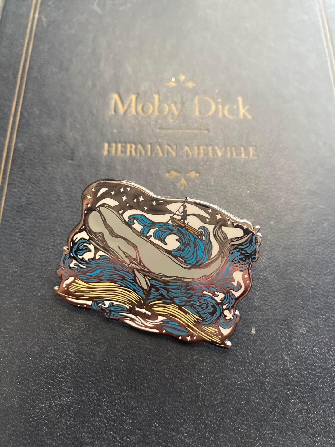Moby Dick Inspired Classic Book Enamel Pin Lanyard Pin Etsy