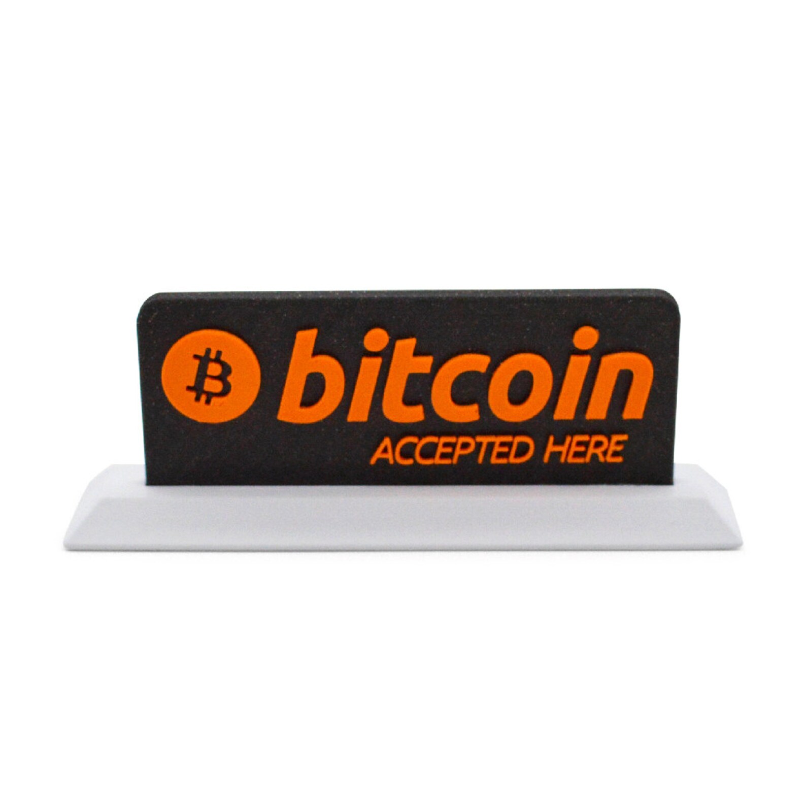 Bitcoin Accepted Here Sign - 3D Printed Model for Small Businesses and ...