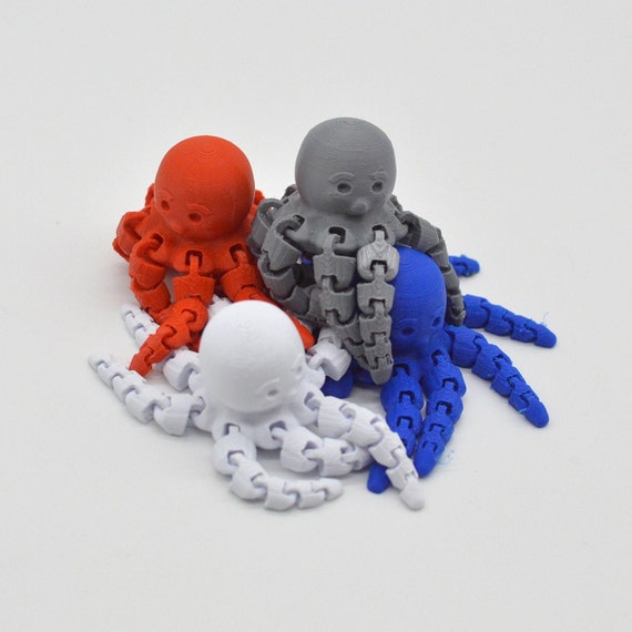 Fidget Octopus Desk Toy 3D Printed Fun Toy for Kids and - Etsy