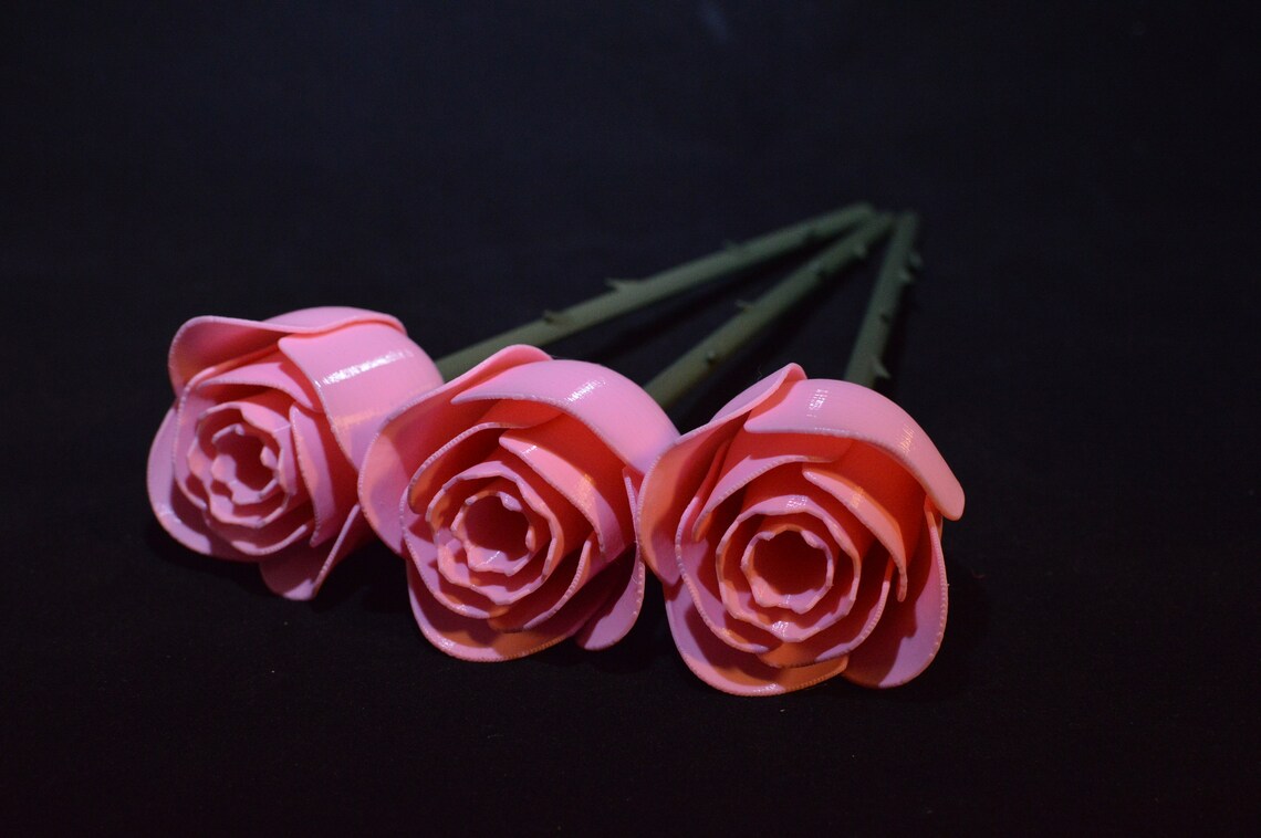 3D Printed Roses 3-Pack | Etsy