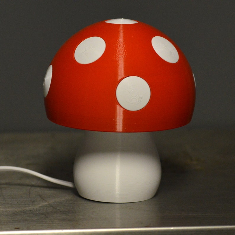 Mushroom Lamp 3D Printed Mushroom Themed Trippy Light for - Etsy
