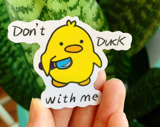 Silly Duck Sticker Funny Duck Sticker, Laptop Sticker, Cute Sticker ...
