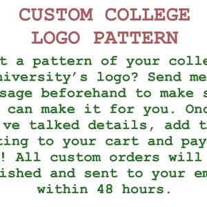 Custom College/University Logo Cross Stitch Pattern | Etsy