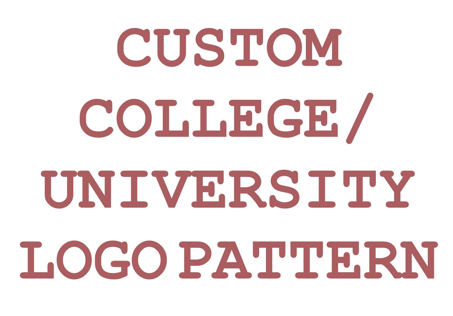 Custom College/university Logo Cross Stitch Pattern - Etsy