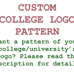 Custom College/university Logo Cross Stitch Pattern - Etsy