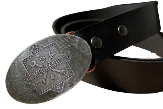 Mechanic Belt Buckle SOLID METAL Choose Copper Brass | Etsy