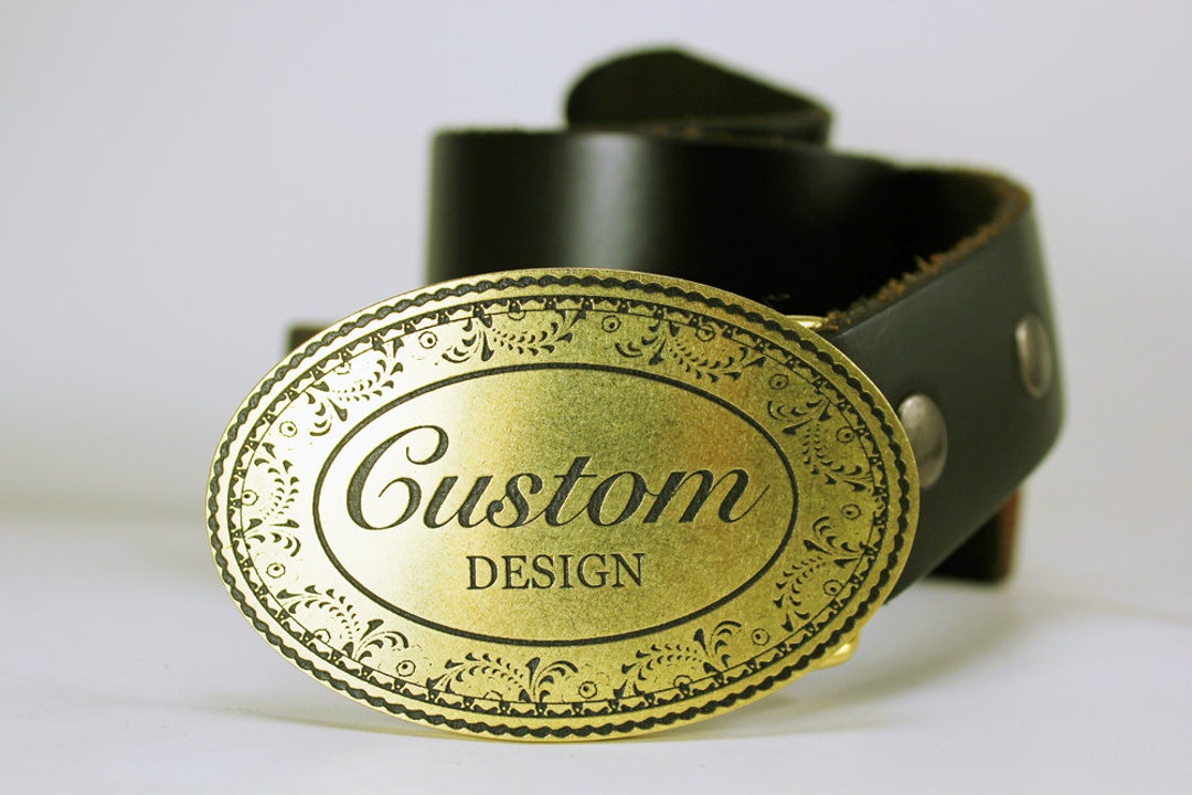 DESIGN YOUR OWN Custom Belt Buckle- Solid Metal- Copper, Brass, Nickel ...