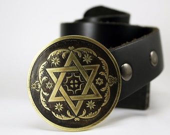 Jewish Gifts, Star of David Silver Belt Buckle, Hanukkah, Judaica, Bar ...