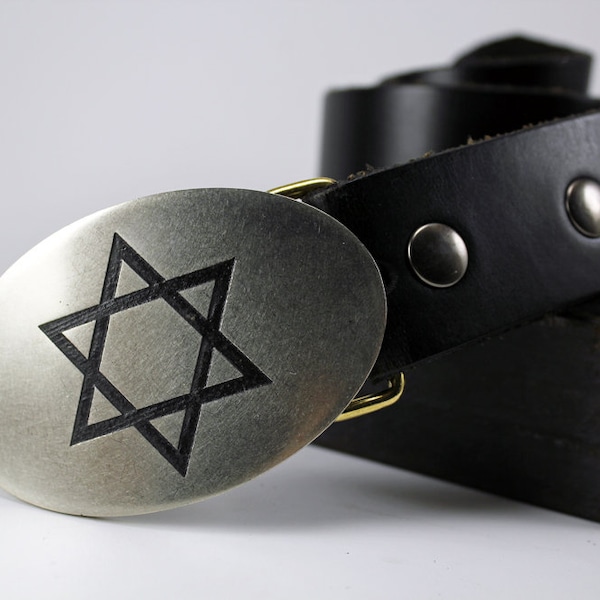 Silver Star of David Belt Buckle - Etsy