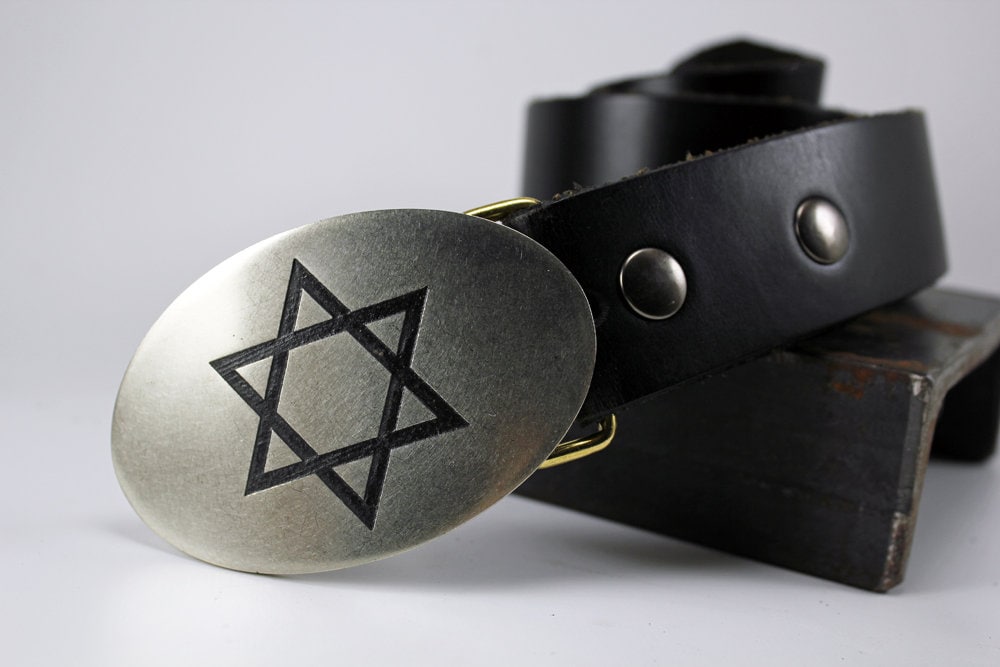Star of David JEWISH Belt Buckle SOLID METAL Choose Copper - Etsy