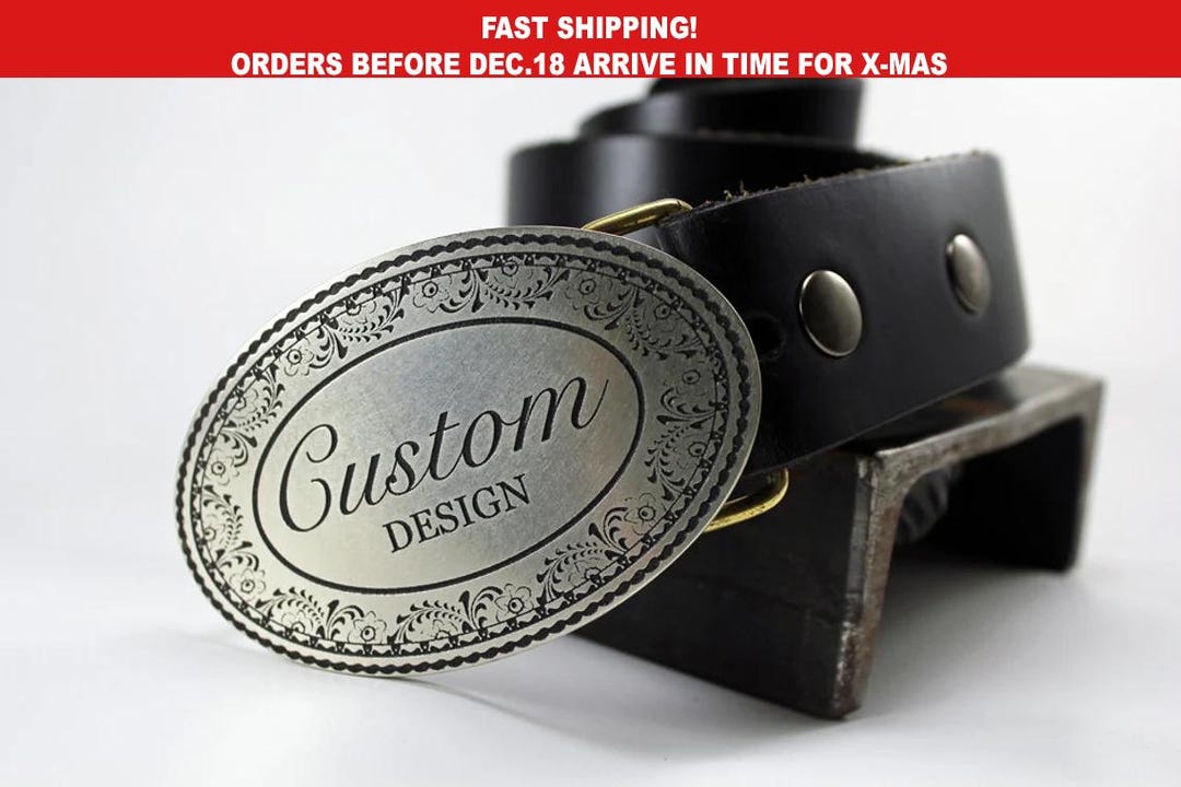 DESIGN YOUR OWN Custom Belt Buckle Solid Metal Copper, Brass, Nickel ...