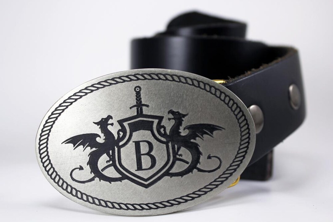 Custom Family Crest Belt Buckle: Solid Metal, Personalized Design - Etsy