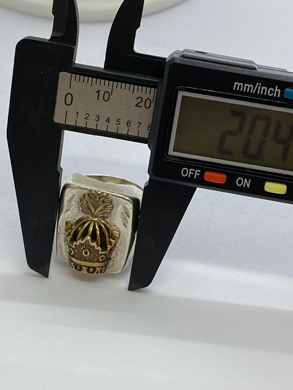 Vintage Persian King Shah Reza Pahlavi 900 Sterling Silver Mens Ring 28 ...