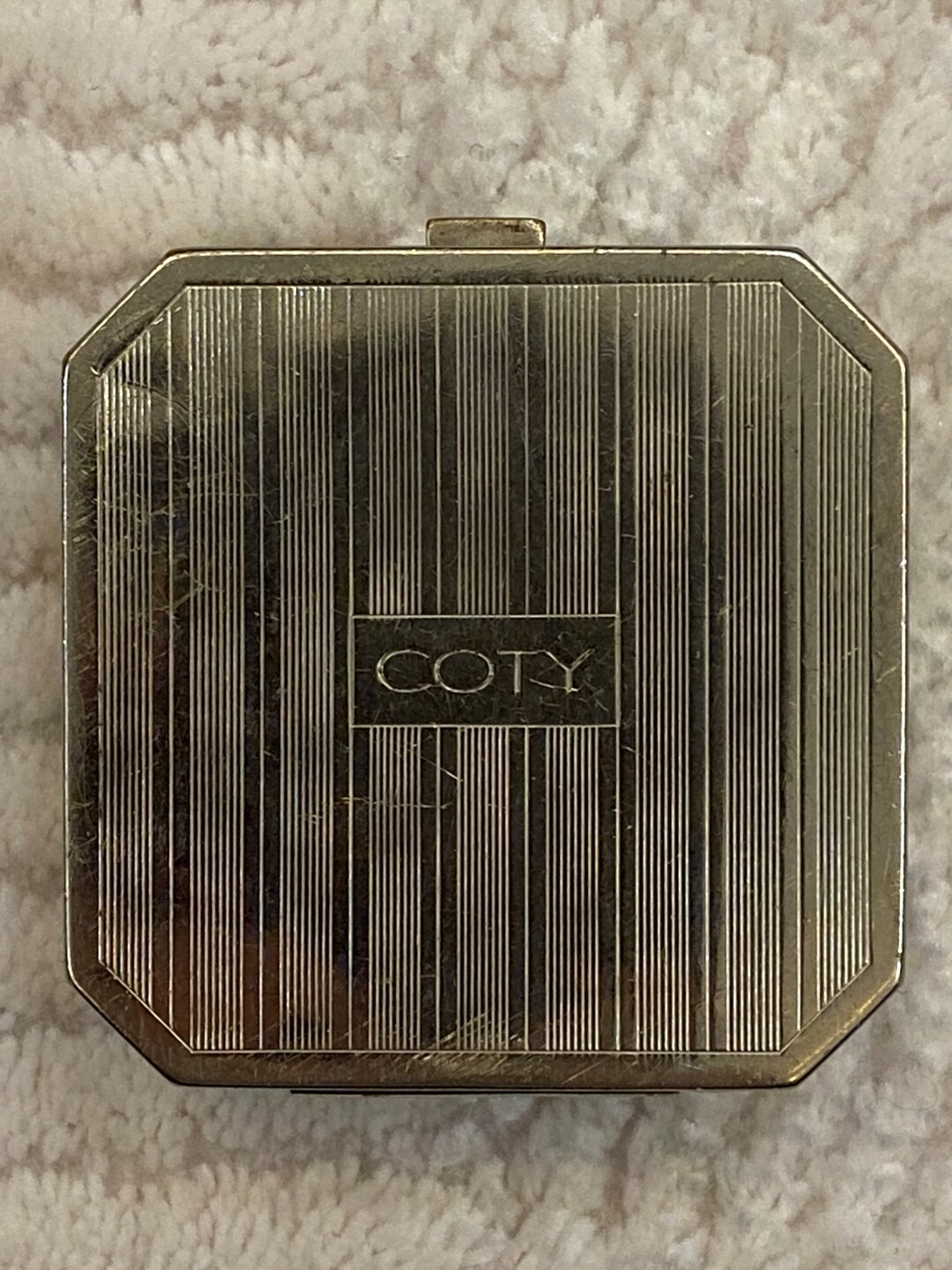 Vintage COTY Brand Pocket Mirror and Blusher With Woman Stainless Steel ...