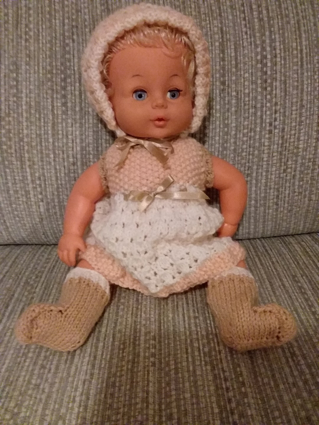 Tiny Tears Dolls Dress Hand Knitted - Etsy