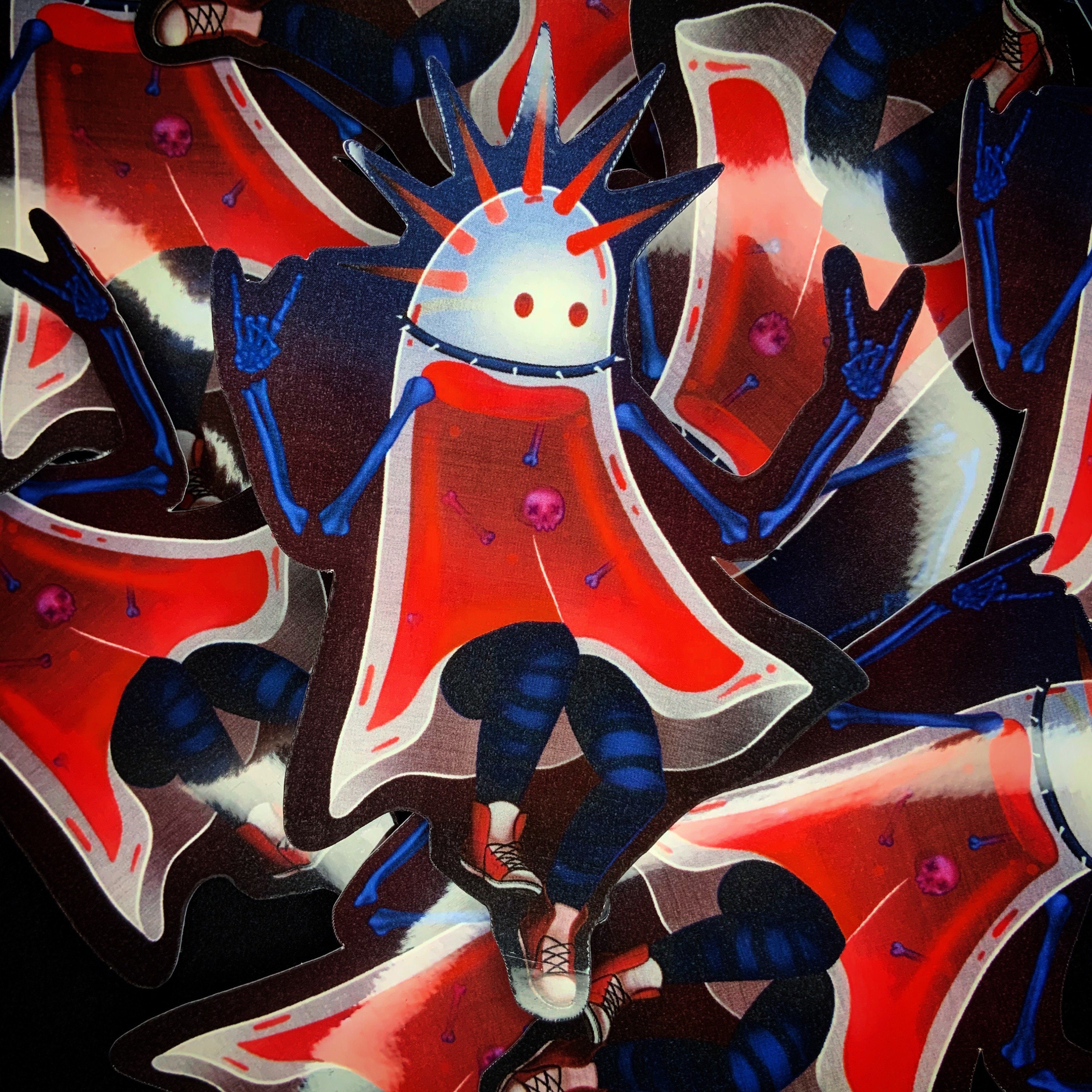 Punk Ghost Waterproof Vinyl Sticker | Etsy