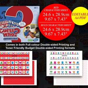 Editable Guess Who Template | Make Your Own Custom Printable Game Board ...