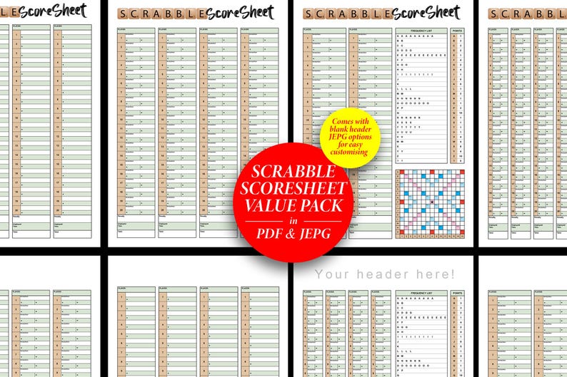 Scrabble Score Card Sheet Printable | Template Score Pads for Scrabble ...
