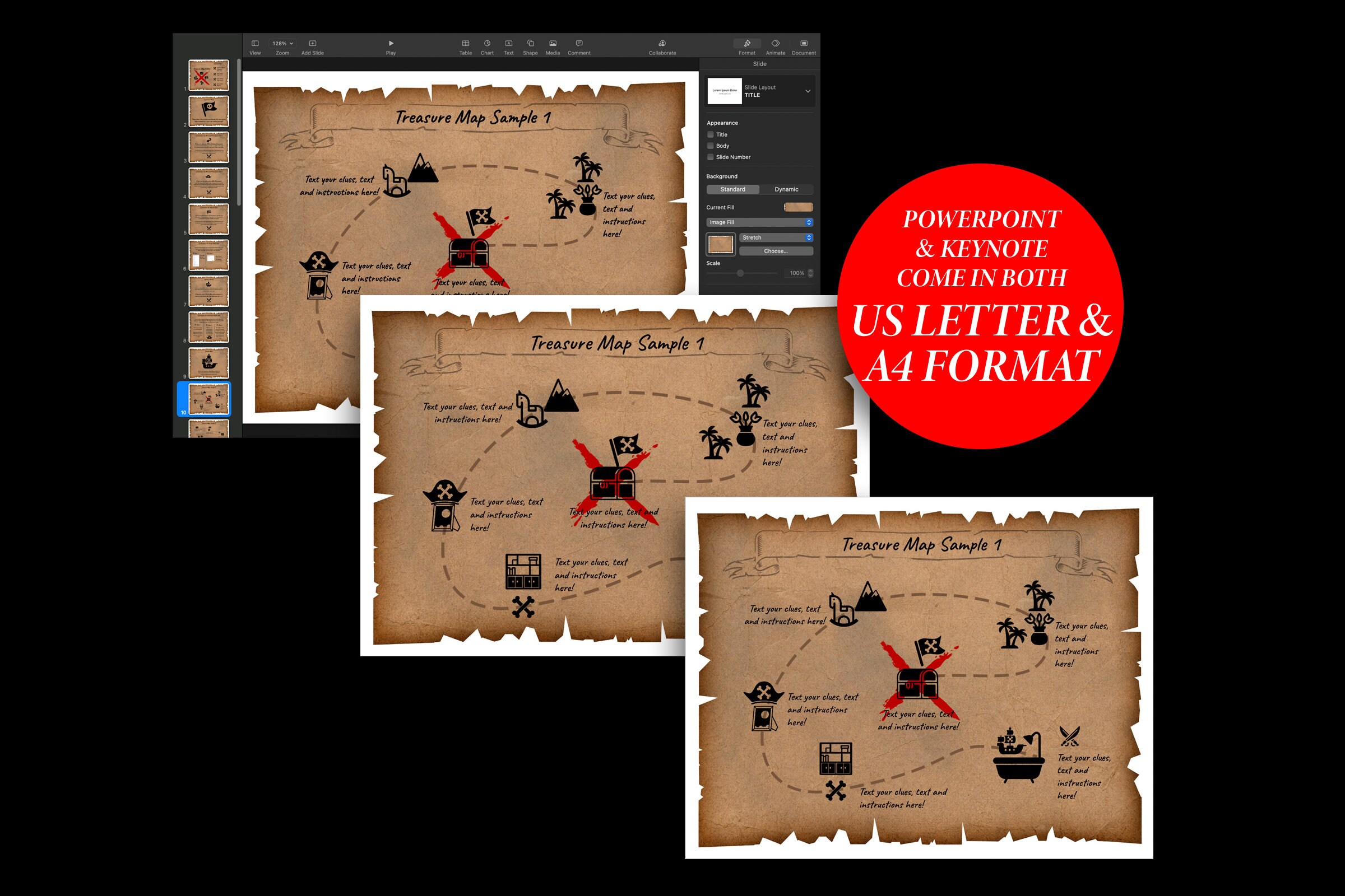 DIY Treasure Hunt Map Printable | Editable Pirate Map | Kids Birthday ...