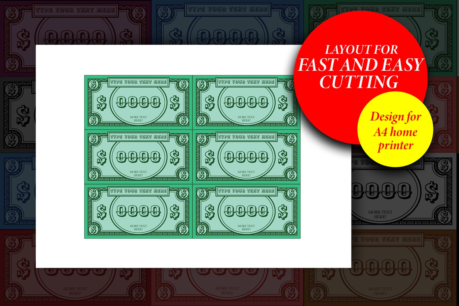 Editable Board Game Money | Customisable Party Play Money | Printable ...