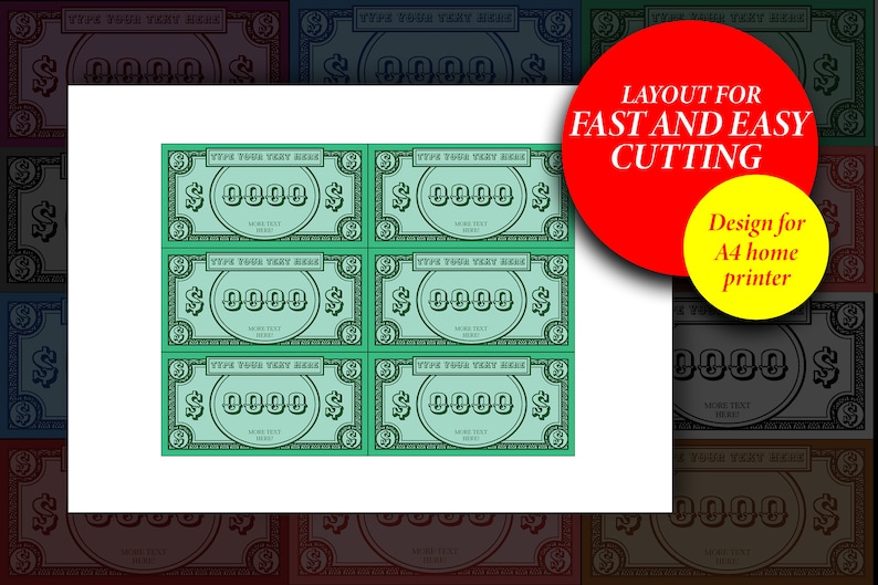 Editable Board Game Money | Customisable Party Play Money | Printable ...