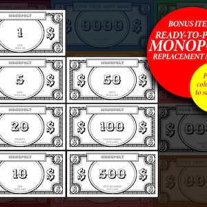 Editable Board Game Money | Customisable Party Play Money | Printable ...