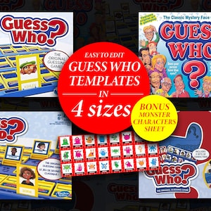 Editable Guess Who Template Make Your Own Custom Printable Game Board ...